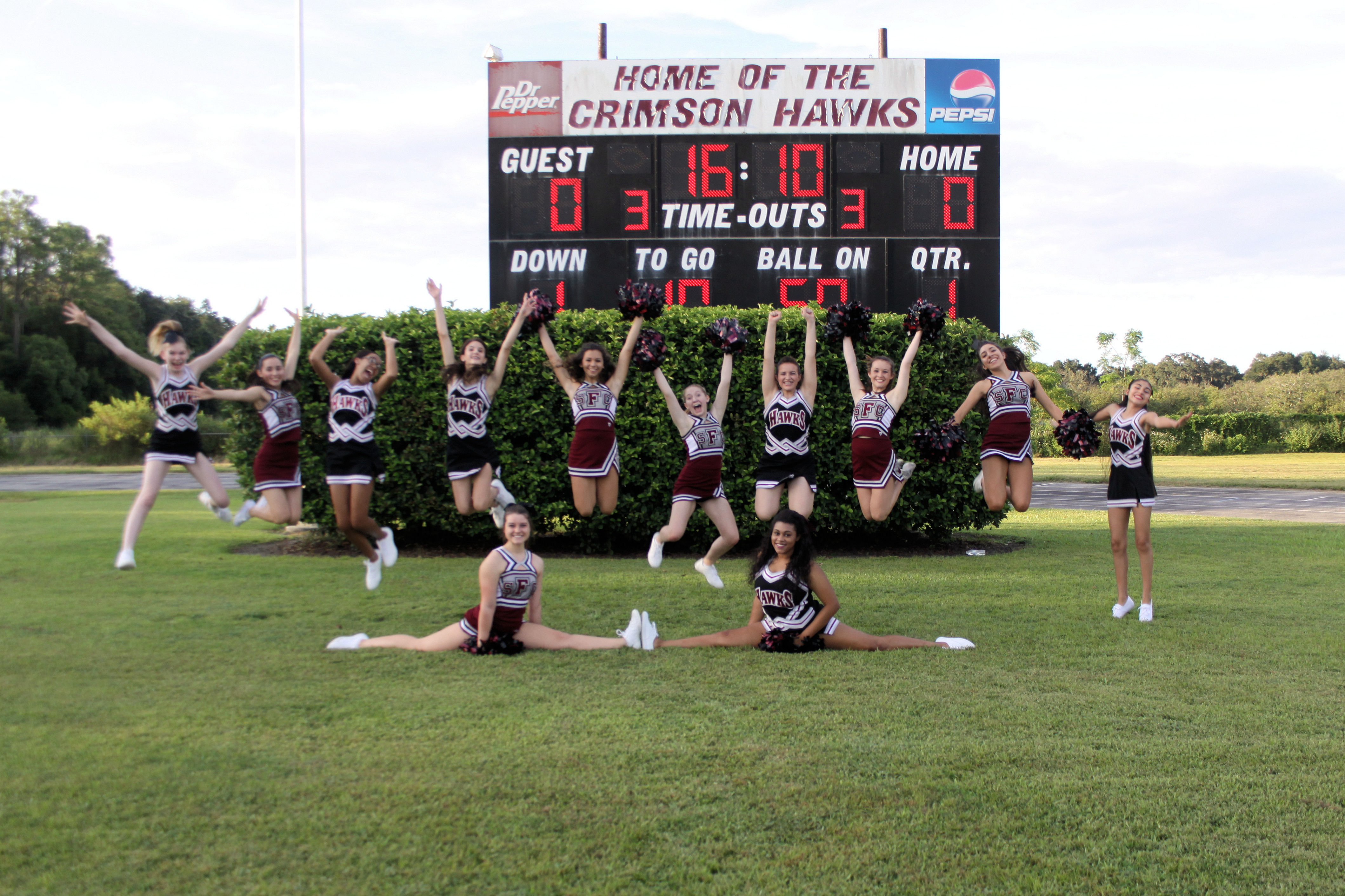 2015 Cheerleaders Jumping for web ‹ Santa Fe Catholic – Lakeland, FL